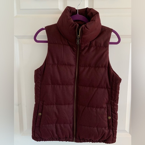 Old Navy | Jackets & Coats | Like New Dark Maroon Old Navy Puffer Zipper Vest Womens Size Small ...